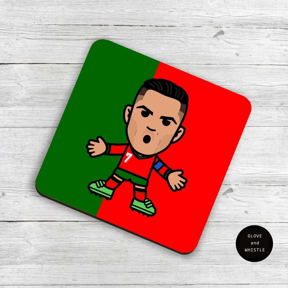 Cristiano Ronaldo Coaster | Portugal Football Gift Idea – Glove and Whistle