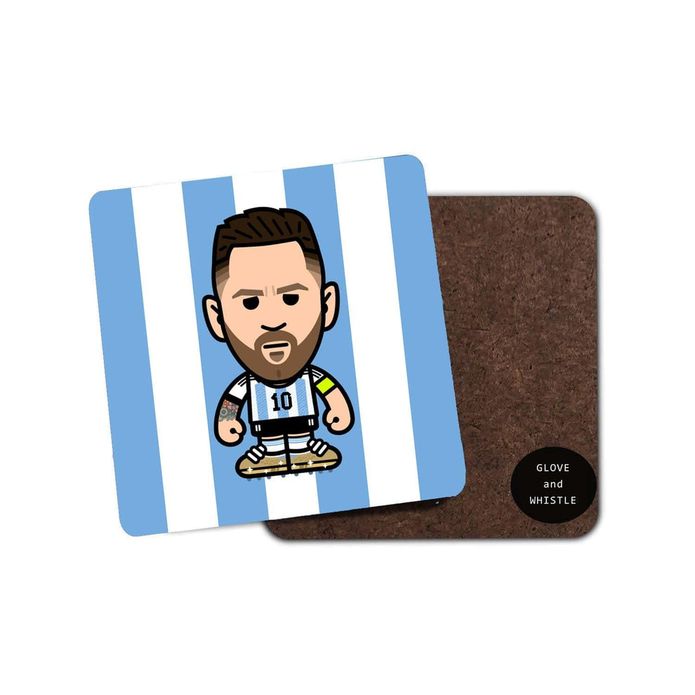 Lionel Messi Argentina Coaster – Glove and Whistle