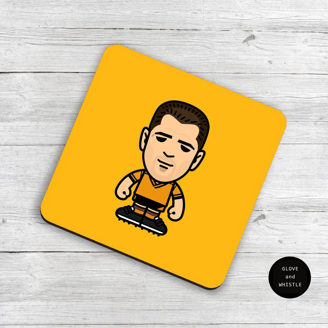Steve Bull Wolves Coaster | Wolves Gift Idea – Glove and Whistle